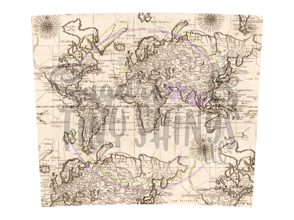 20oz Wrap World Map – Sugarfoot's Tiny Shinys, LLC